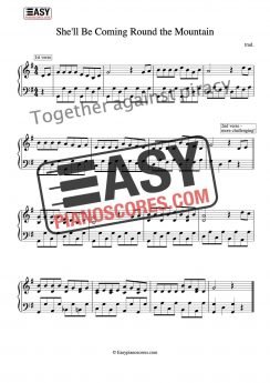 She'll Be Coming Round the Mountain – Piano Sheet Music (PDF ...