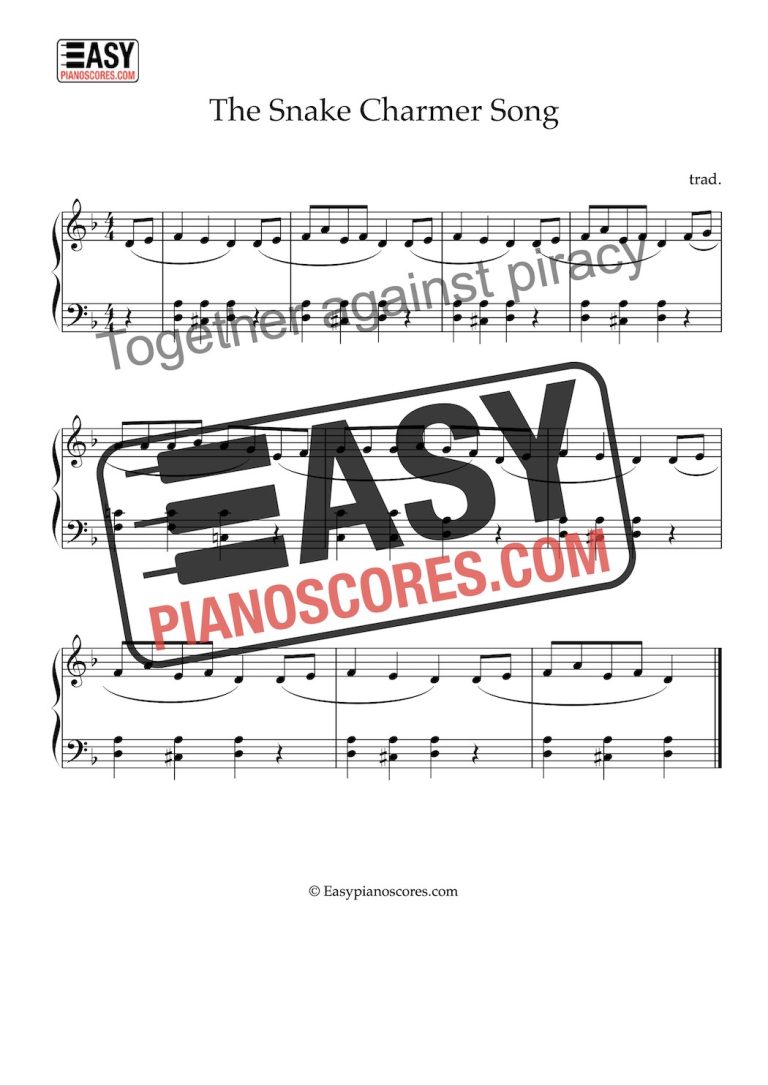 The Snake Charmer Song – Sheet Music (PDF) – Easypianoscores.com
